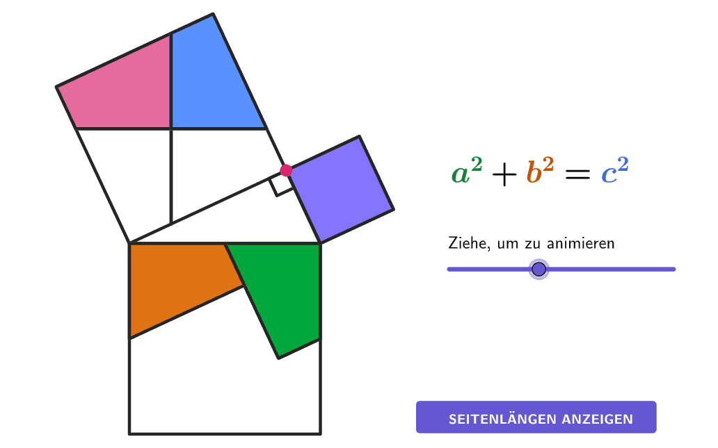 Satz des Pythagoras lernen & üben - Interaktive Mathe-Materialien | GeoGebra