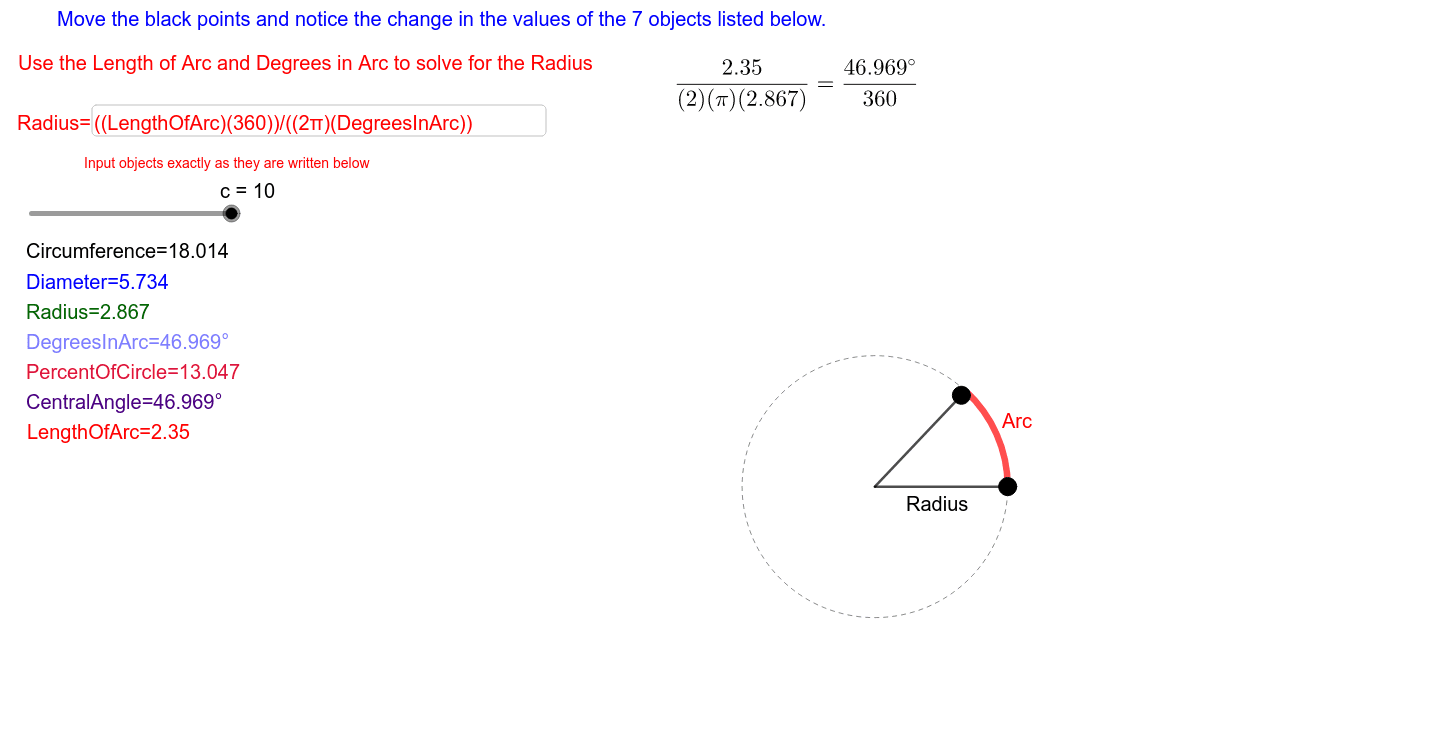 circle equations – GeoGebra
