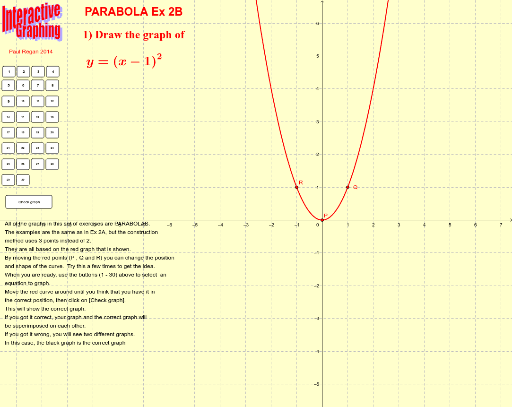 Interactive Graphing Parabola Ex 2B – GeoGebra