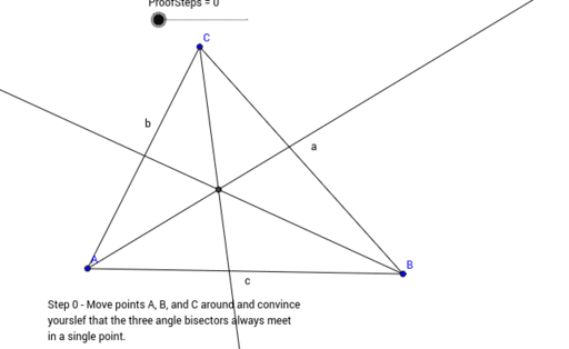 Concurrent Angle Bisector proof – GeoGebra