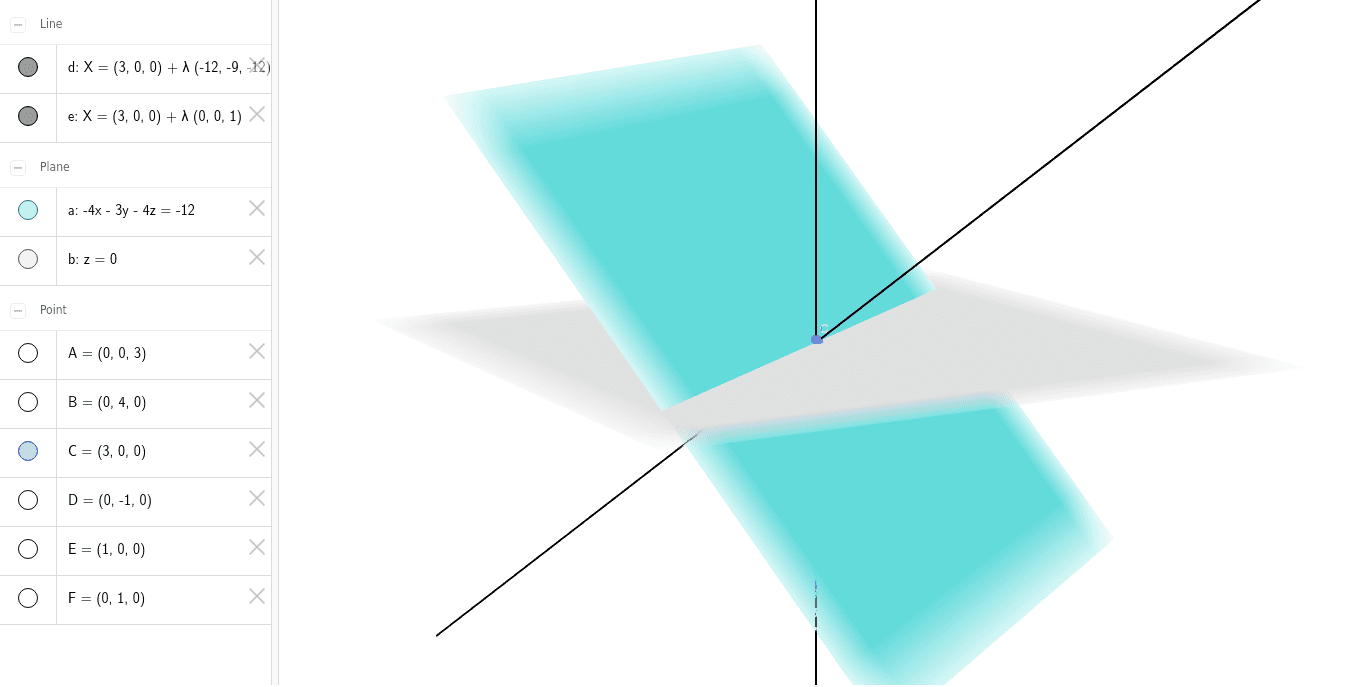 Two Planes Intersect – GeoGebra