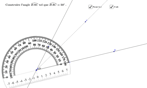Mesure d'un angle – GeoGebra