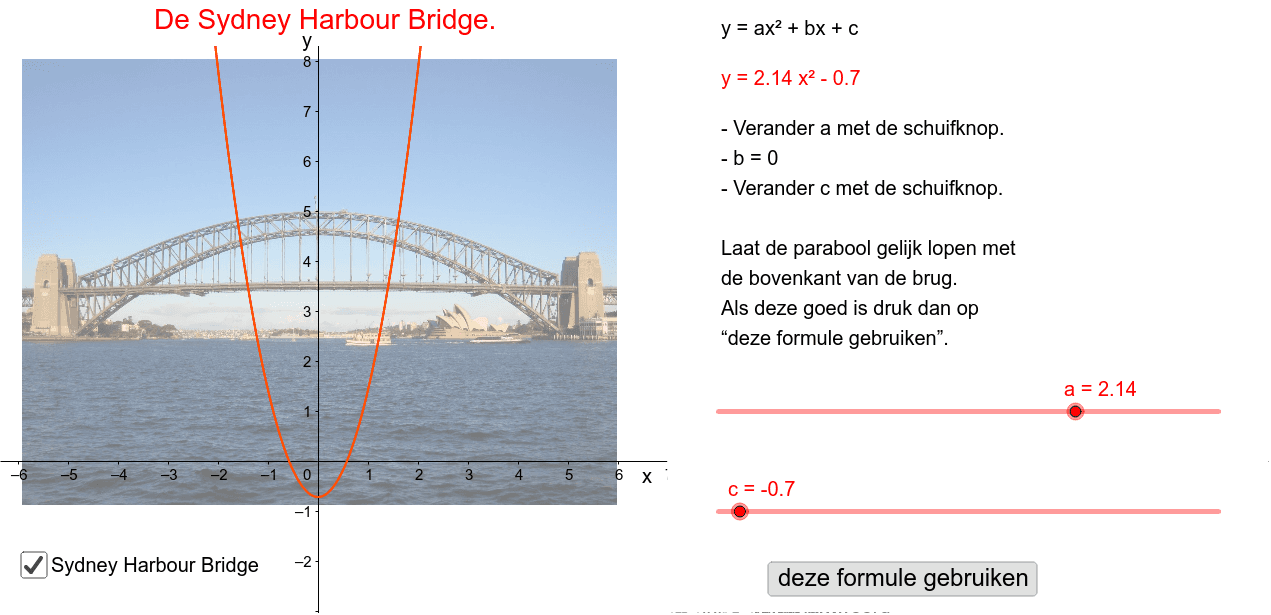 De Syndney Harbour Bridge – GeoGebra