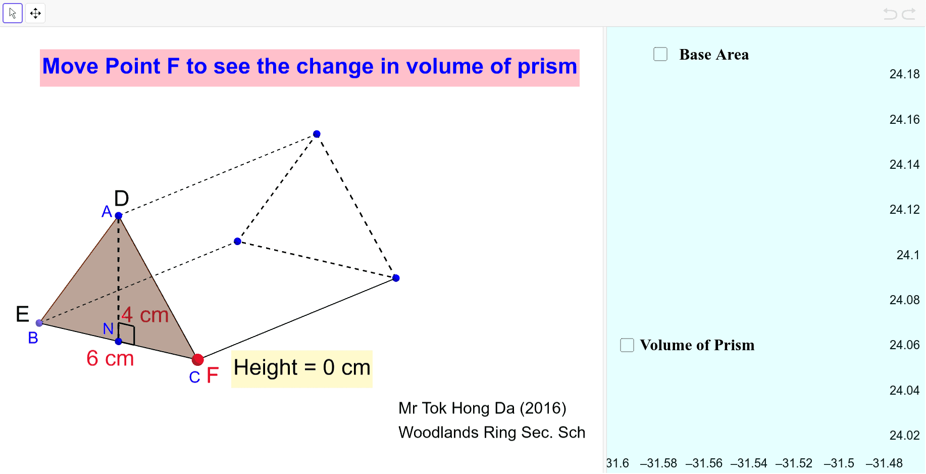 Volume Of Triangular Prism GeoGebra
