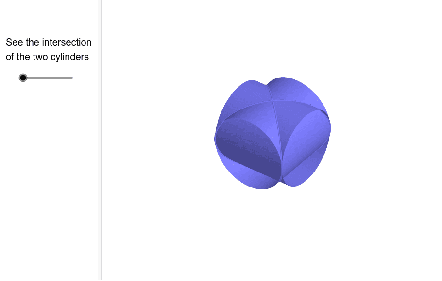 Bicylinder (Mouhefanggai 牟合方蓋) – GeoGebra