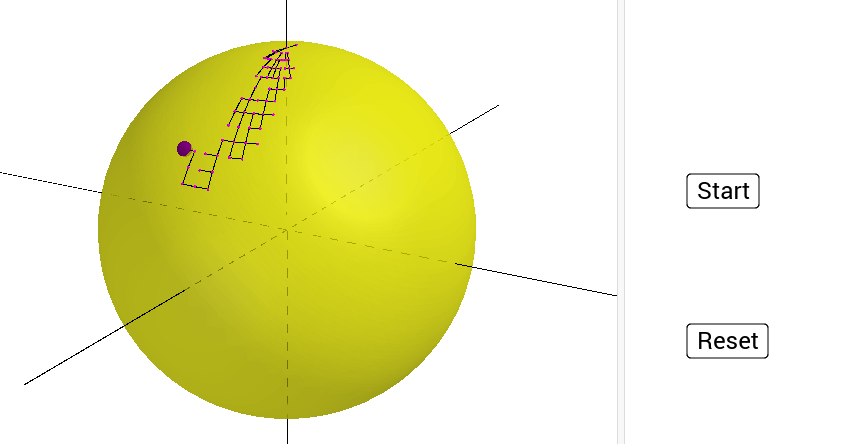 Random Walk on a Unit Sphere v2 – GeoGebra