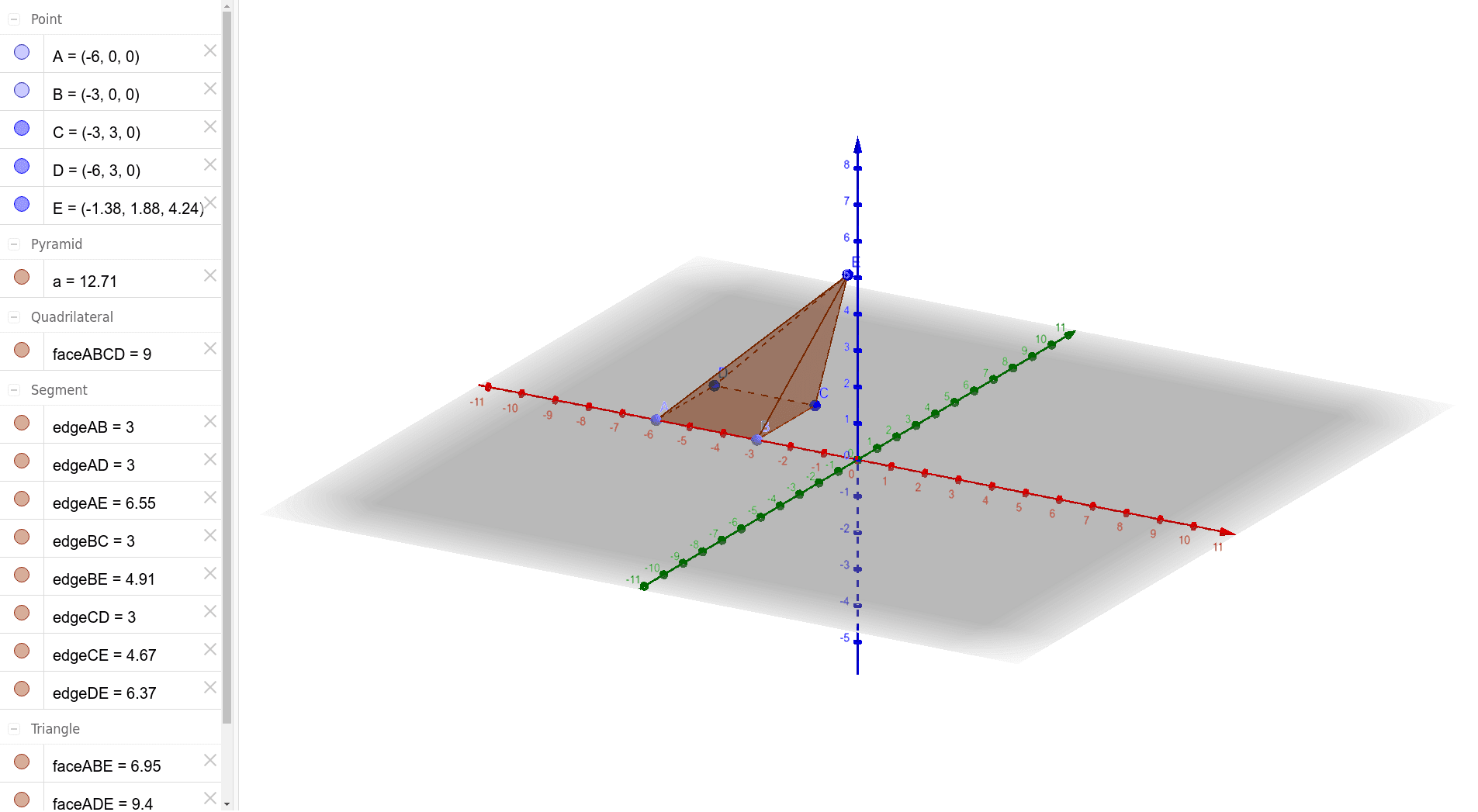 Oblique Pyramid – GeoGebra