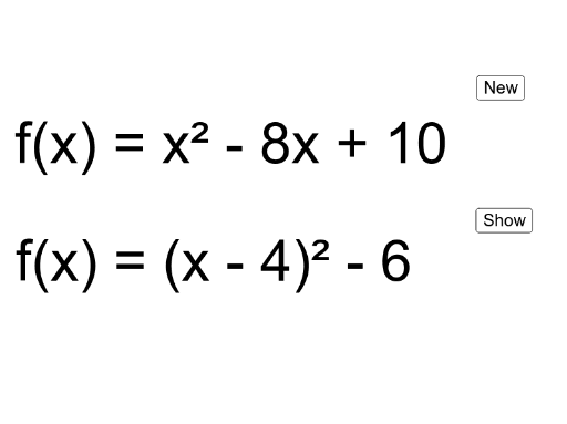 General to Completed Square Form – GeoGebra