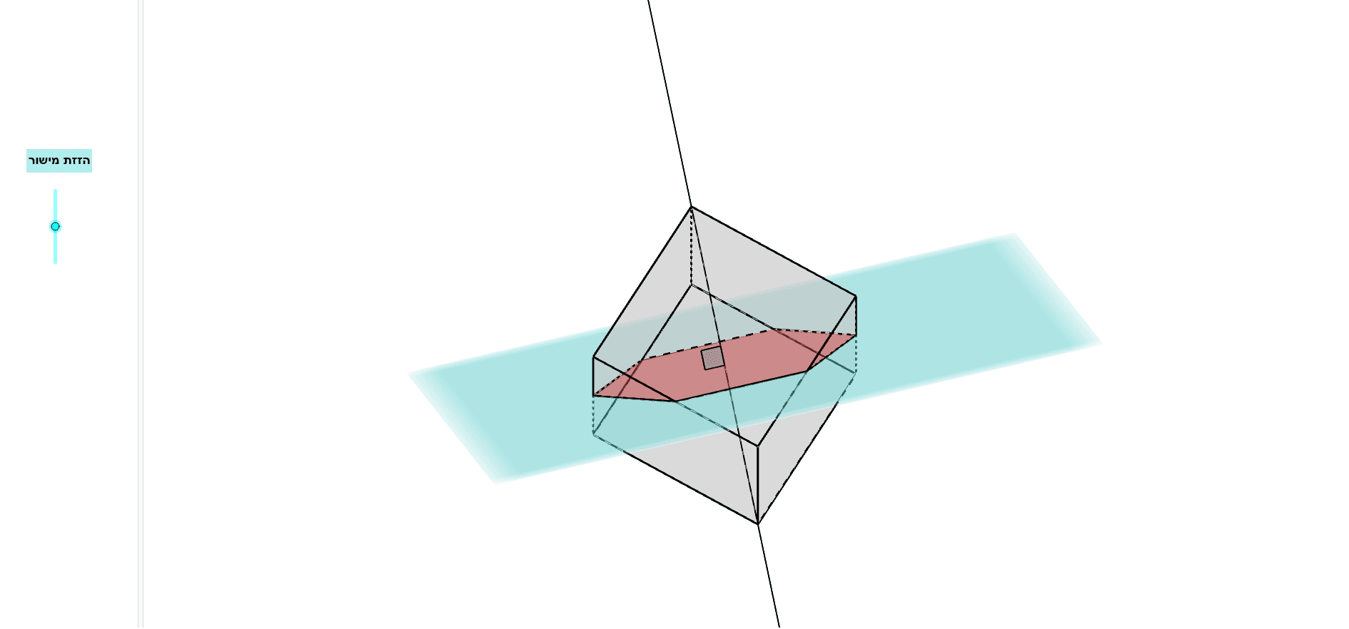 A plane in a cube – GeoGebra