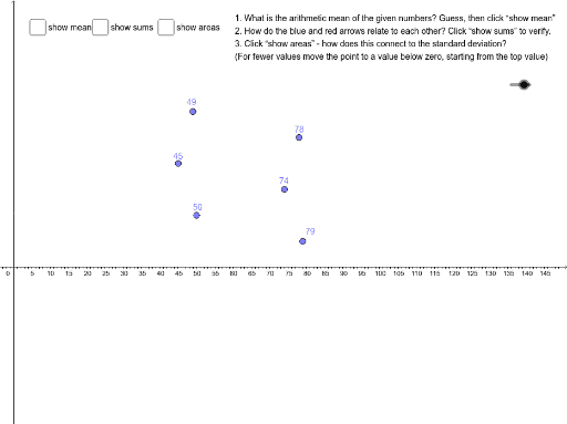 Exploring mean and standard deviation (updated) – GeoGebra