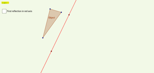 Two consecutive reflections in parallel axes – GeoGebra