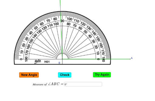 Measuring Angles Using Protractor – GeoGebra