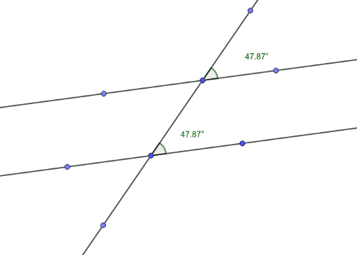 Corresponding Angles (EQUAL) – GeoGebra