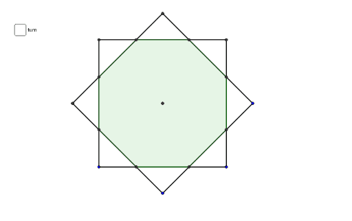 Octagon in a square 6 – GeoGebra