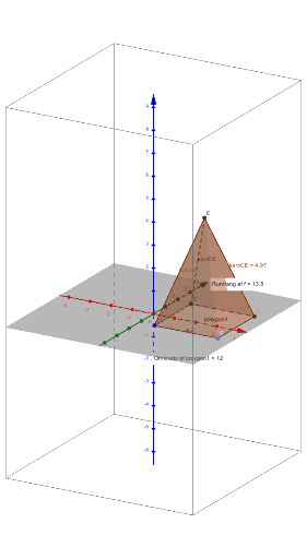 Rumfang af pyramide med skyder – GeoGebra