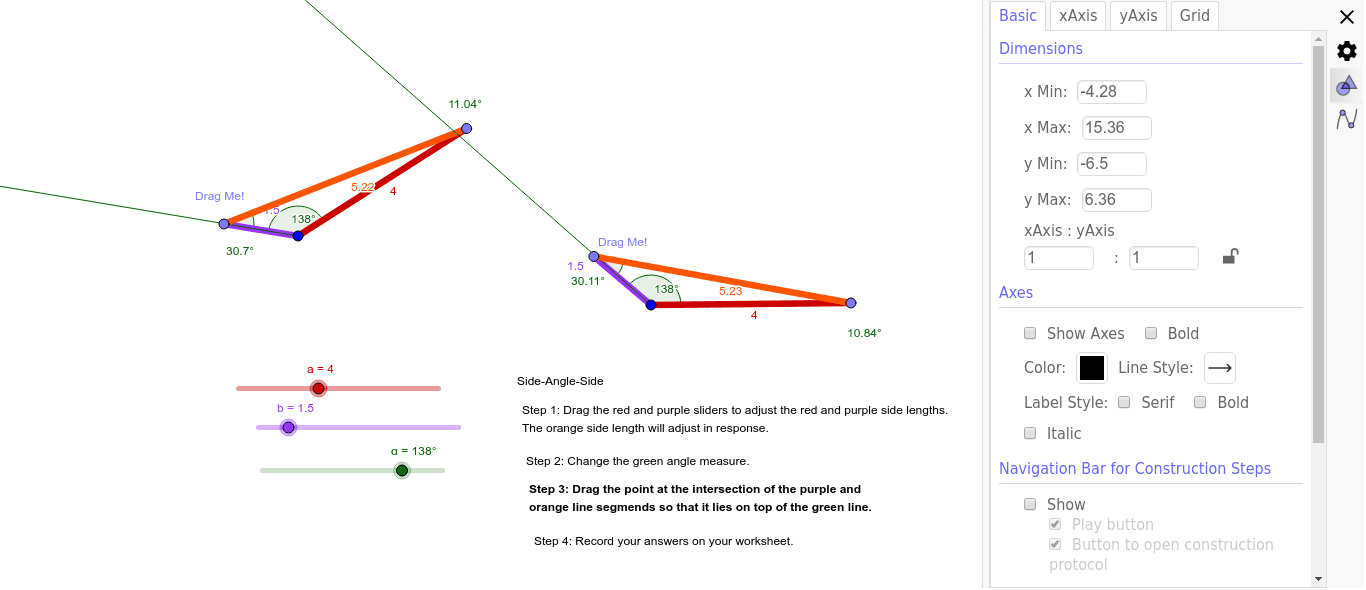 Side-Angle-Side – GeoGebra