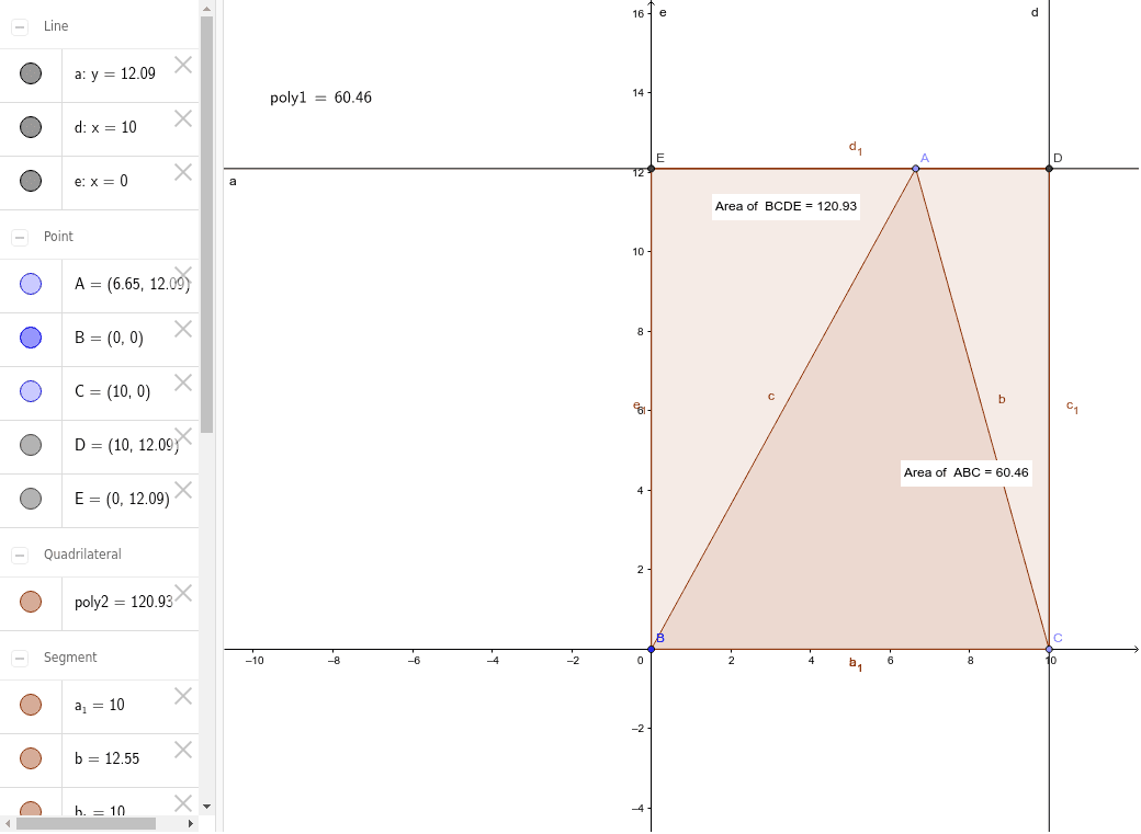 area of a triangle WARD – GeoGebra