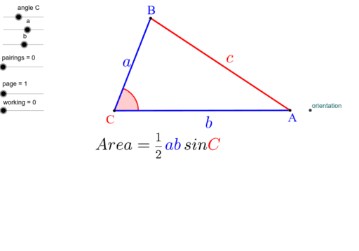 Trigonometry-Area Formula – GeoGebra