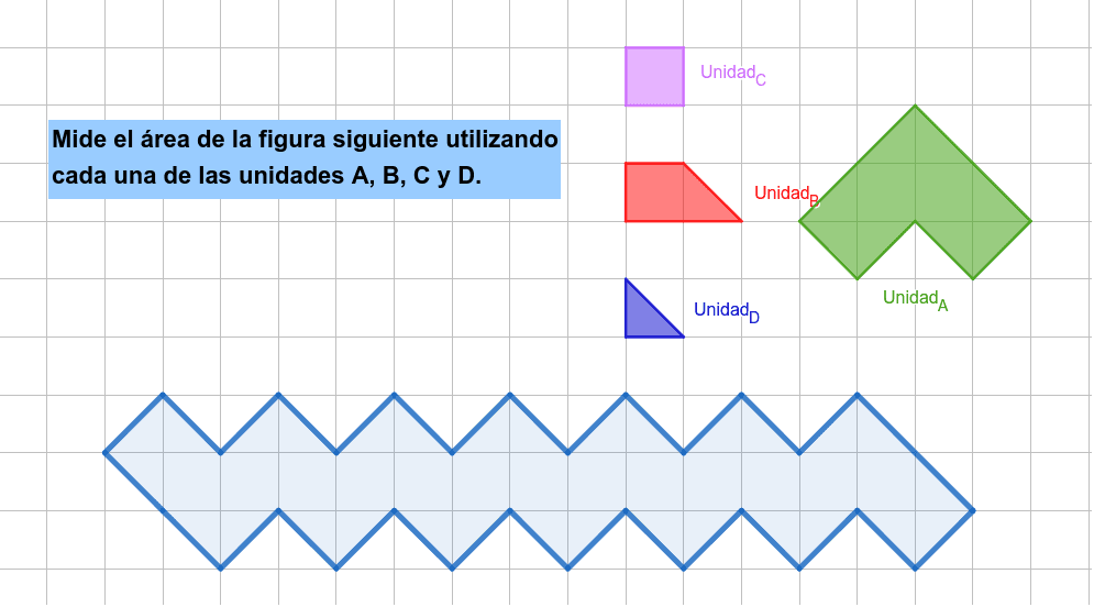 Área con distintas unidades de medida – GeoGebra