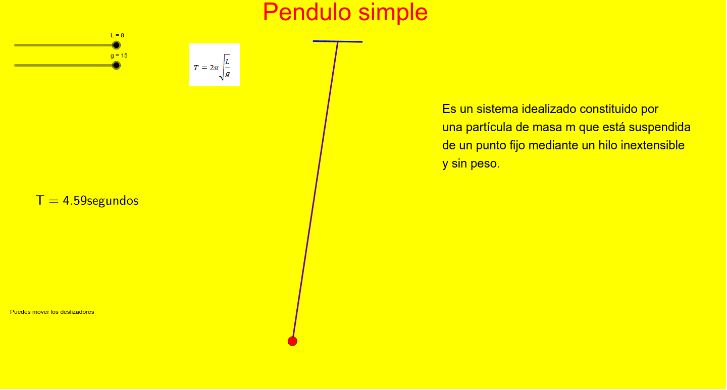 Pendulo simple – GeoGebra