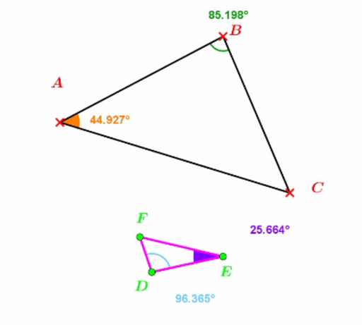 Triangles semblables – GeoGebra