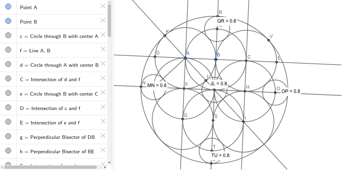 Nested circles – GeoGebra