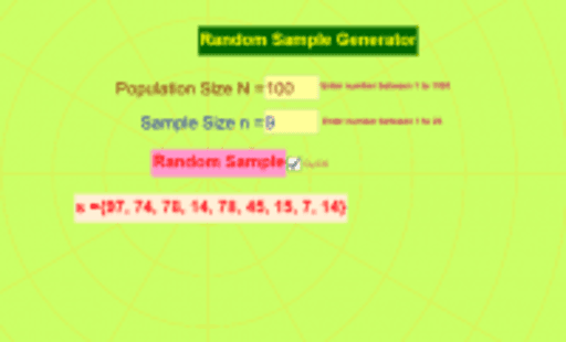 Random Sample Generator – GeoGebra