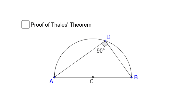 Thales' theorem – GeoGebra