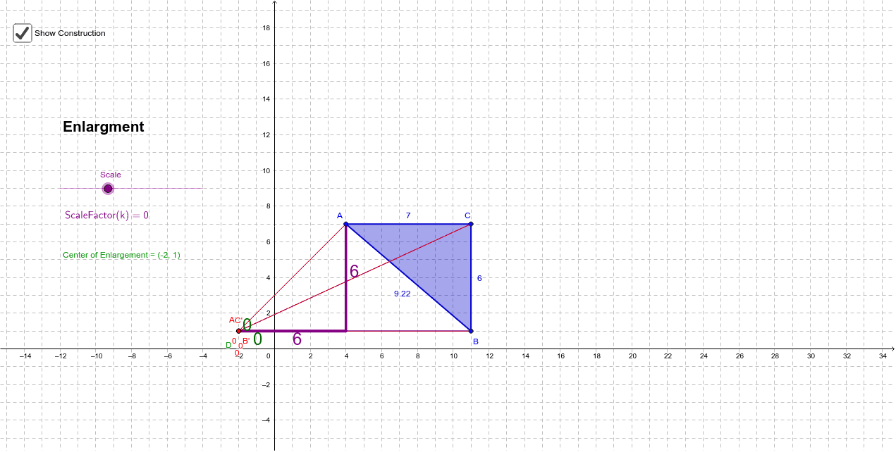 Enlargement Demonstration – GeoGebra