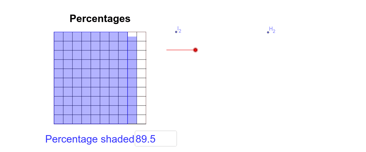 Percentage grid shaded explorer – GeoGebra