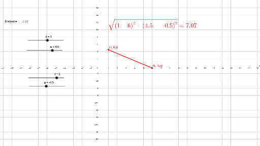 Distance Formula for 2 points in the coordinate plane – GeoGebra