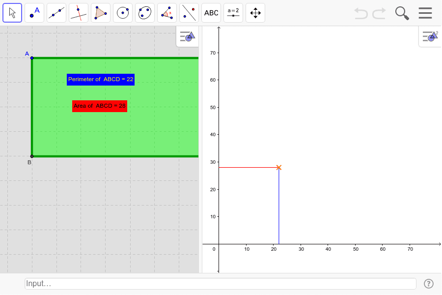 rectangle perimeter and area – GeoGebra