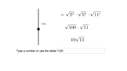 Square roots through 2500 - exact values – GeoGebra
