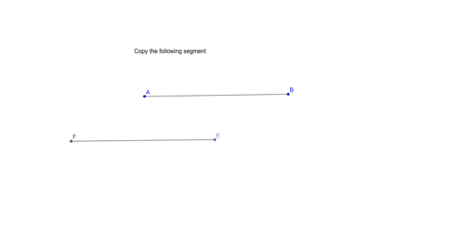 Copy a Segment – GeoGebra