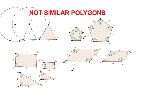Non-Similar Polygons – GeoGebra