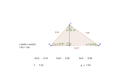 Law of Sines Proof Lab – GeoGebra