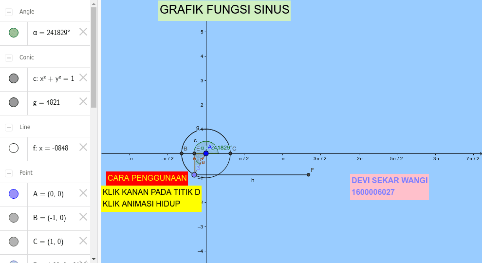 GRAFIK FUNGSI SINUS – GeoGebra