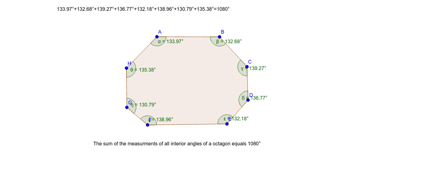 Octagon Interior Angle Sum – GeoGebra