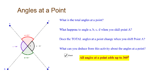 Angles at a point – GeoGebra