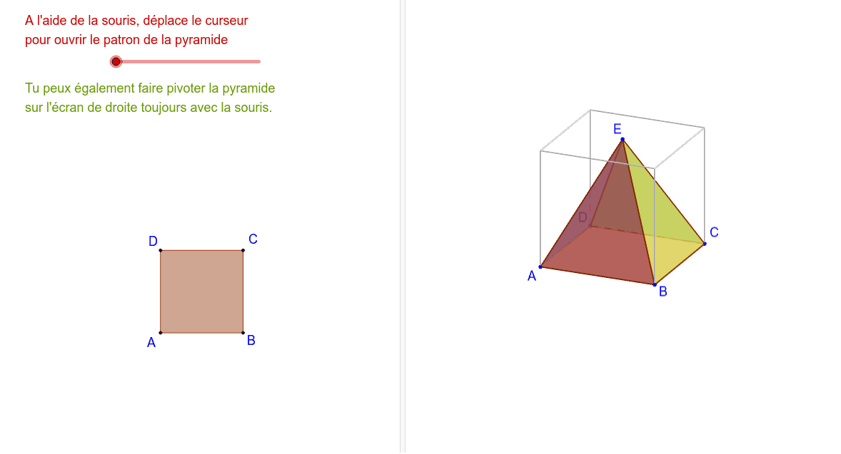Patron pyramide – GeoGebra