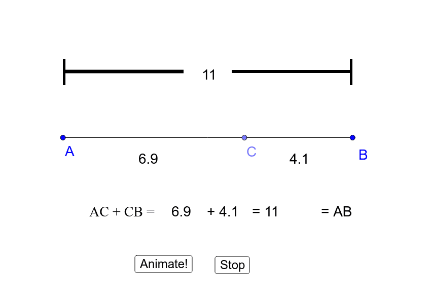 Segment Addition Postulate GeoGebra