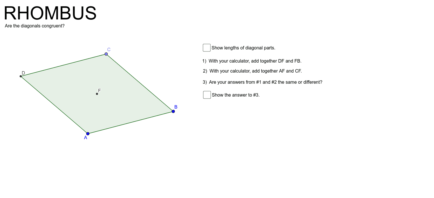 Rhombus Examples