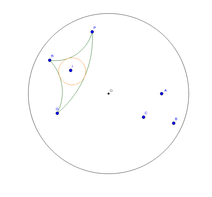 Construct Hyperbolic Incircle – GeoGebra