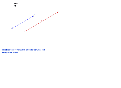 Inmultirea unui vector cu un scalar – GeoGebra