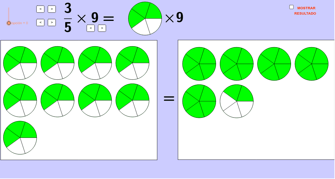 Multiplicación de una fracción por un número natural – GeoGebra