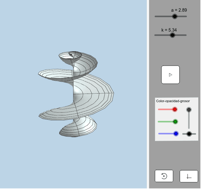 Helicoide hiperbólico – GeoGebra
