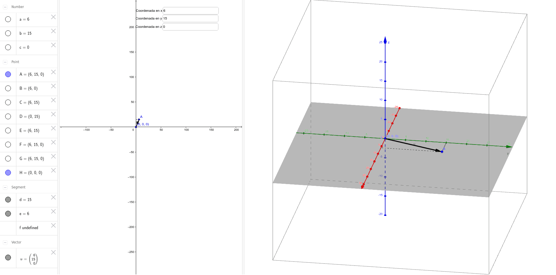 Vectores en el espacio – GeoGebra