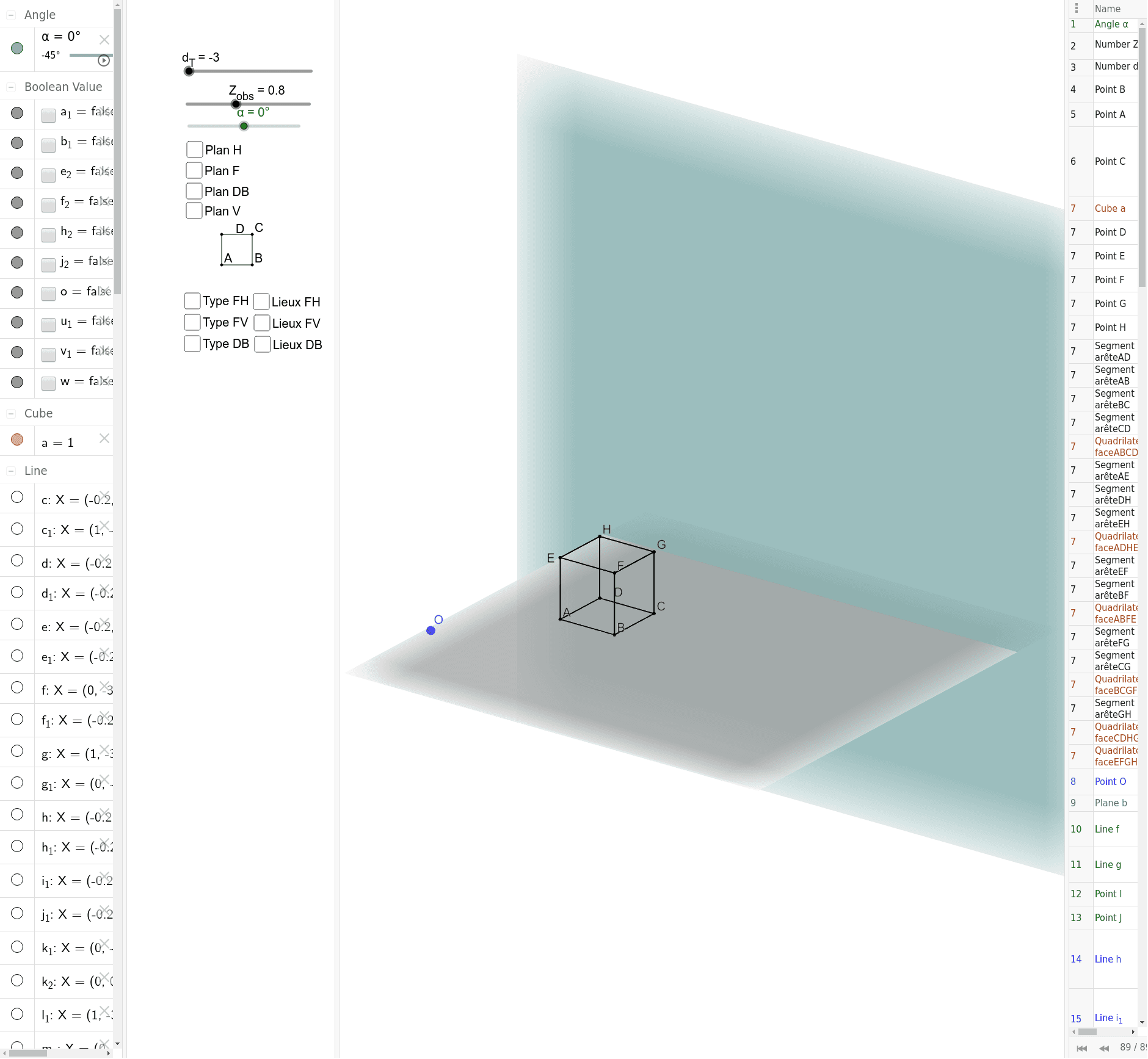 Perspective conique Bases – GeoGebra