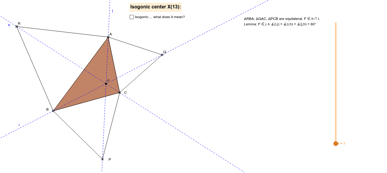 The Isogonic Center – GeoGebra