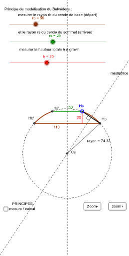 Chemin sur dôme (pente constante) – GeoGebra